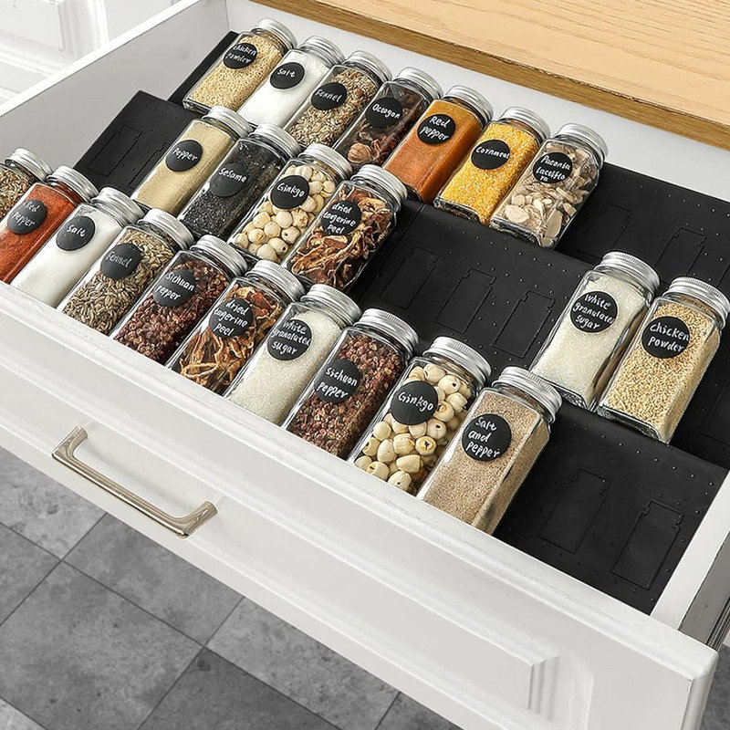 Prep & Savour Spice Drawer Organizer, 6 Tier Expandable,Rack Tray ...