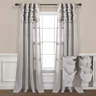 Lush Decor Cotton Blend Solid Color Semi-Sheer Rod Pocket Curtain ...