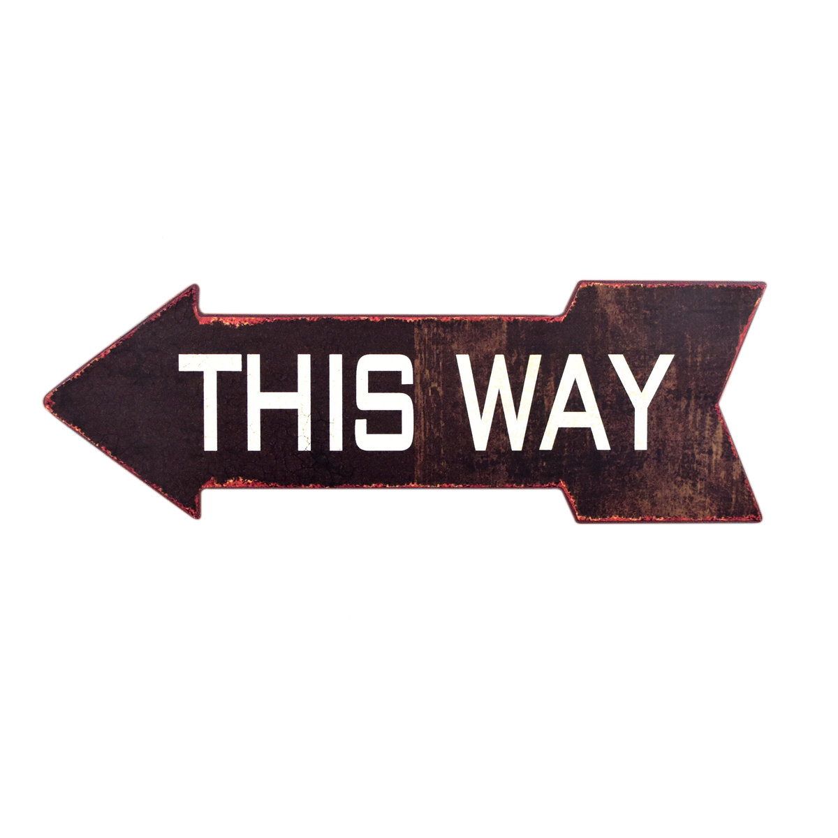 Ophelia & Co. This Way Metal Left Arrow Street Road Sign Distressed ...