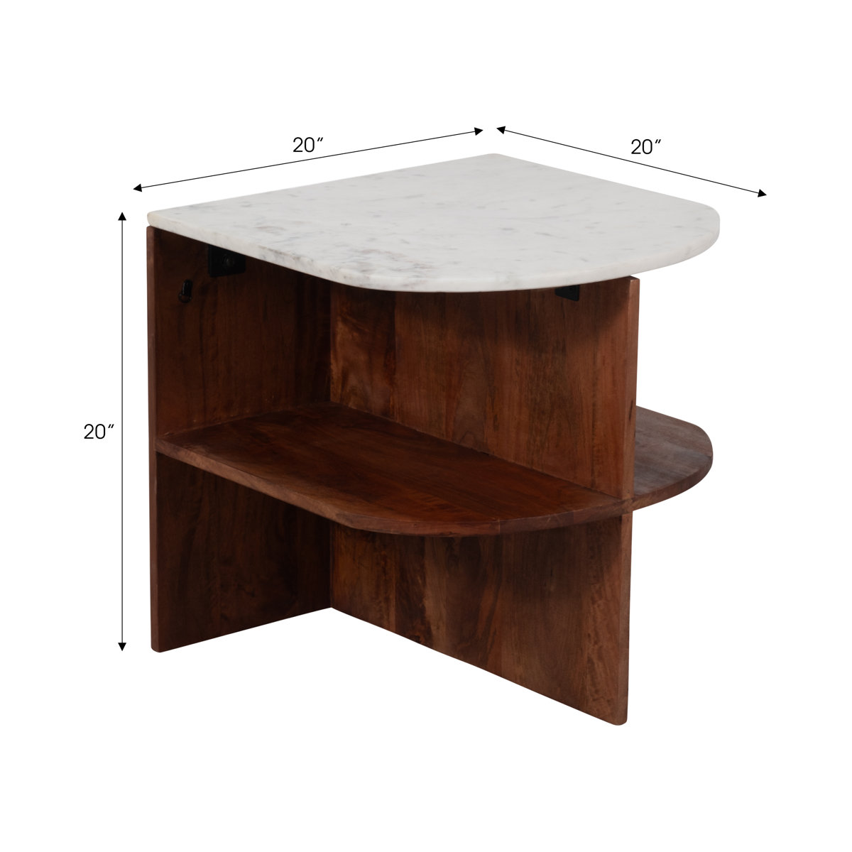 Joss & Main Gaston 20" Half Round Side Table | Joss & Main