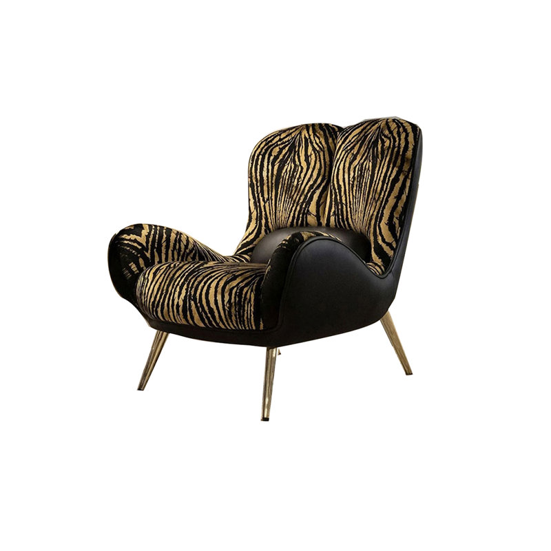 Everly Quinn Modern Light luxury striped Accent Chairs | Wayfair