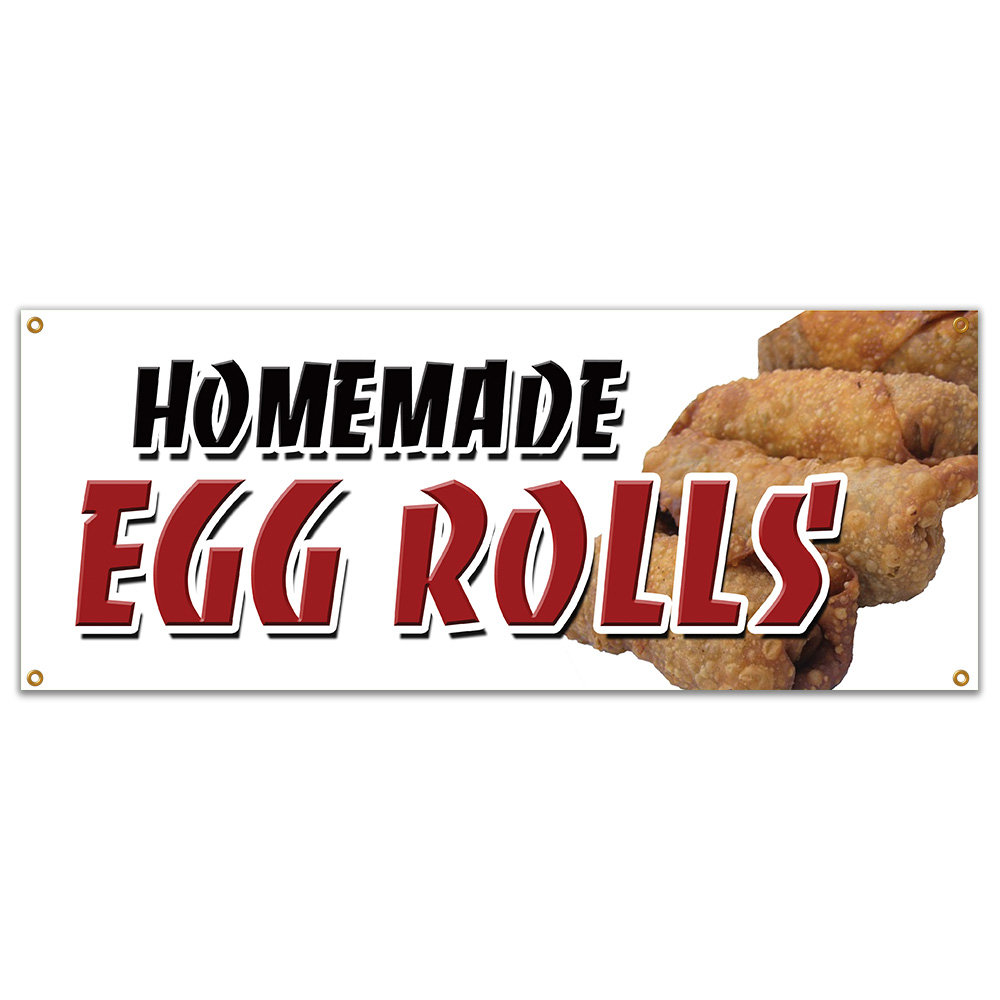 SignMission HOMEMADE EGG ROLLS BANNER SIGN Spring Chinese Freshly ...