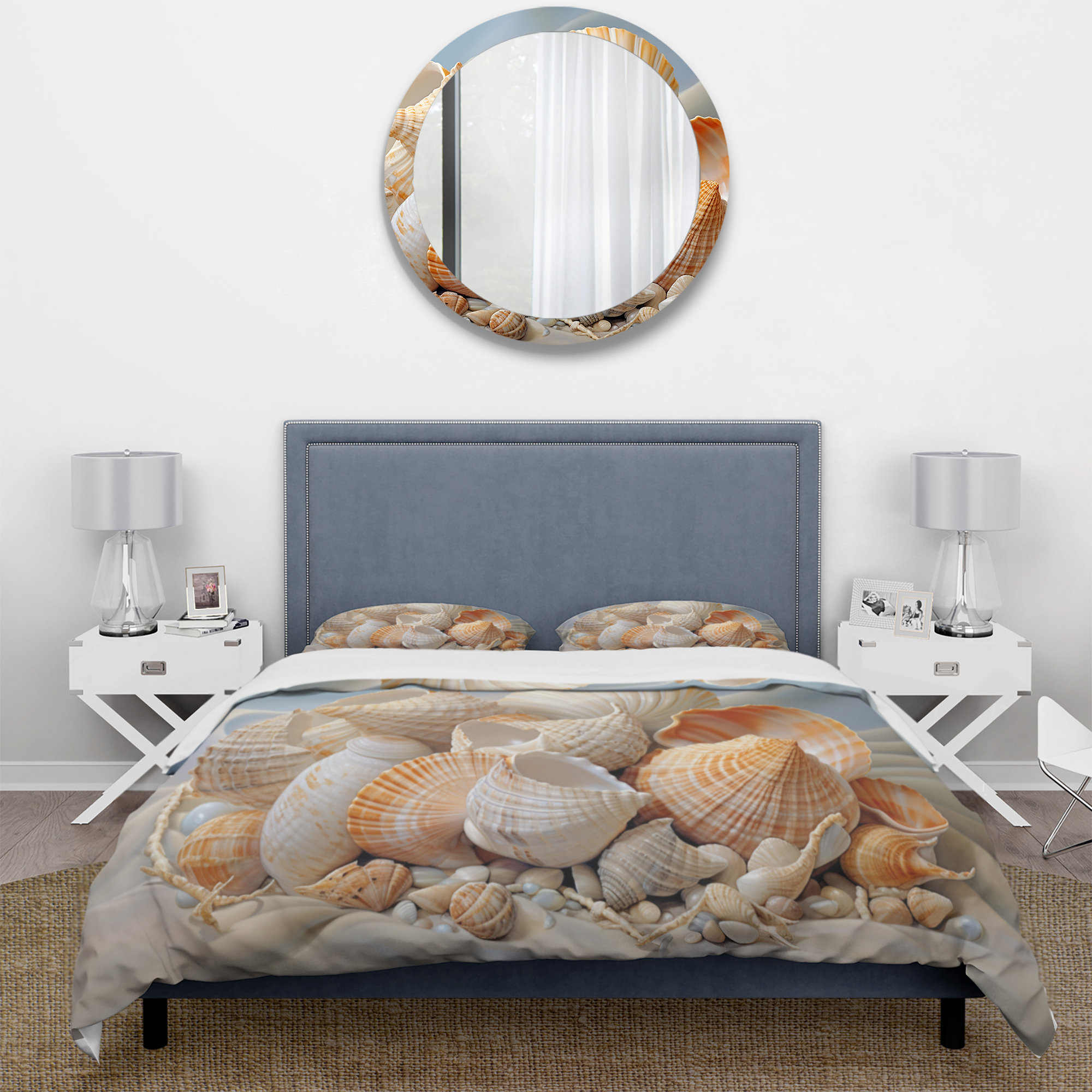 Design Art Photorealistic Seashells Collage - Seashell Duvet Cover Set ...