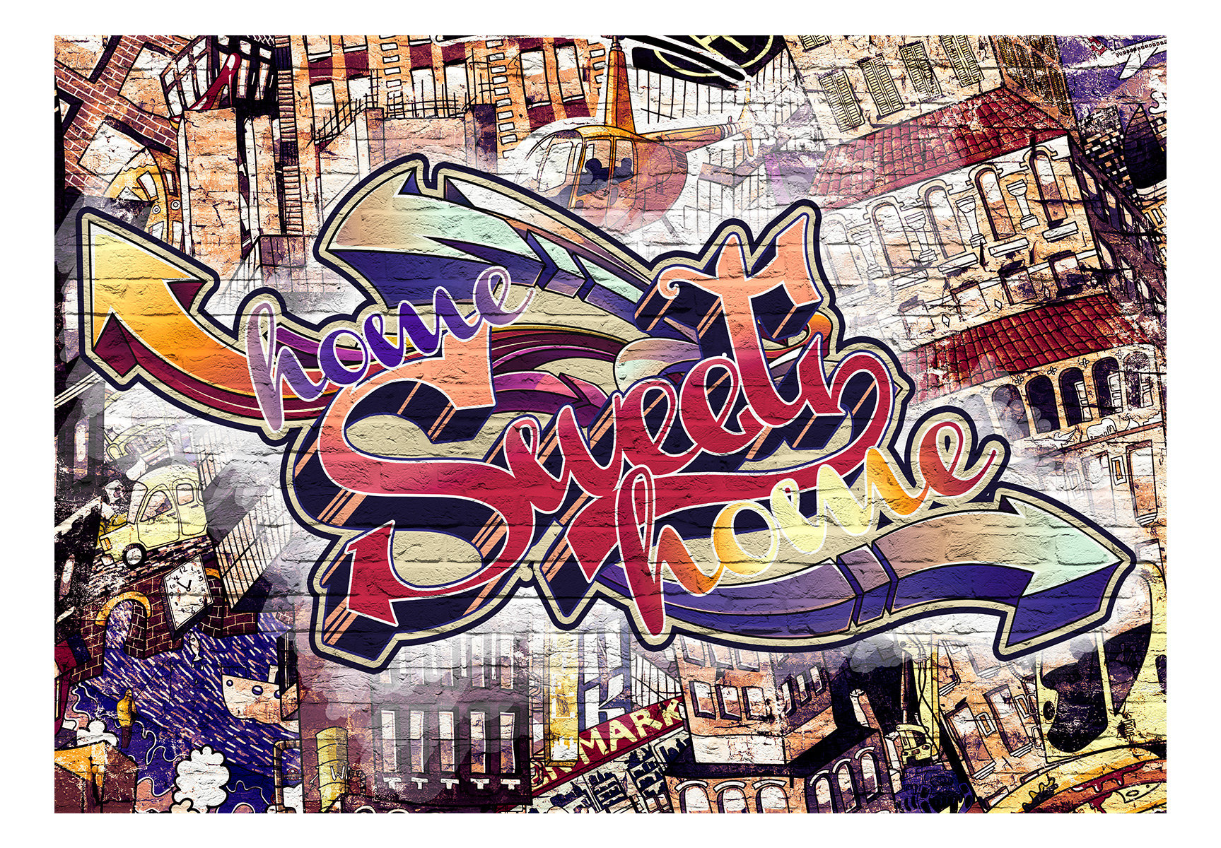 East Urban Home Cool Graffit Wall Mural | Wayfair