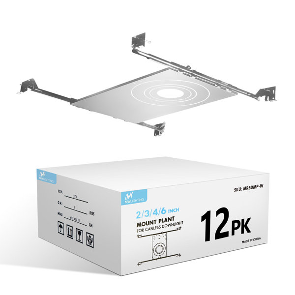 MW LIGHTING 12 PK New Construction Recessed Lighting Mounting Plate for ...