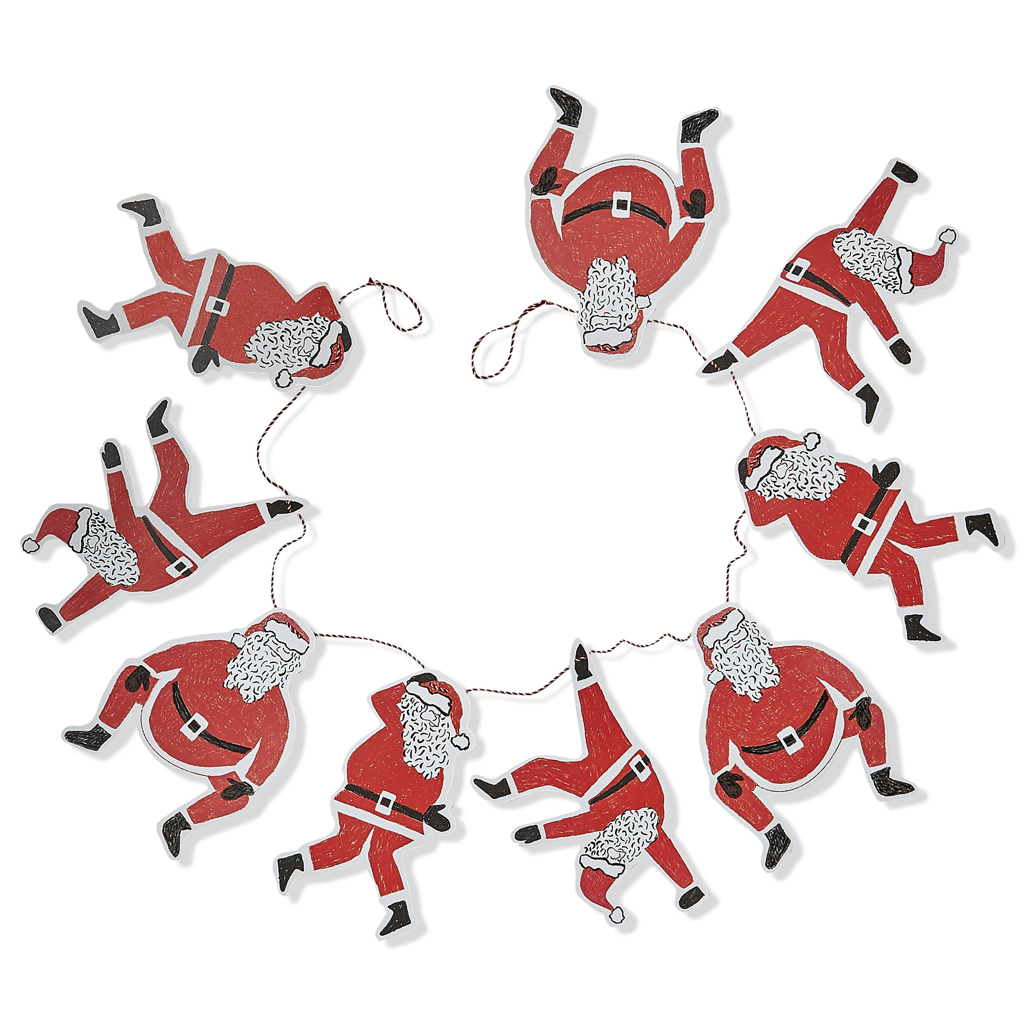Dakota Fields Paper Dancing Santa Garland | Wayfair