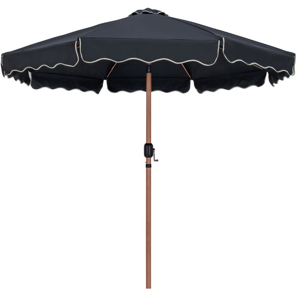 Arlmont & Co. Chavonte Fabric With Piping / Aluminum Patio Umbrella ...
