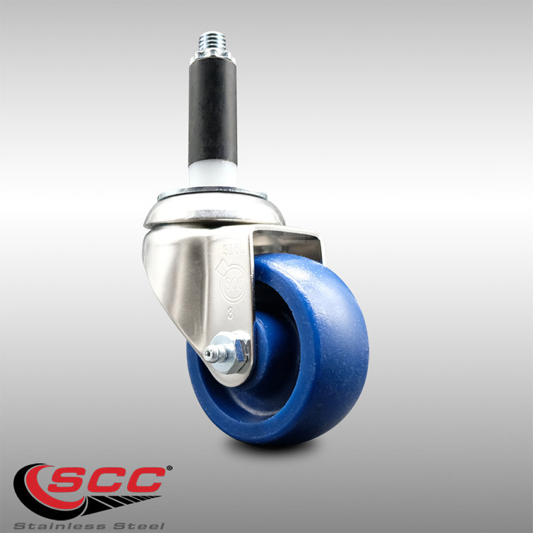 Service Caster Solid Polyurethane Swivel Expanding Stem Caster | Wayfair