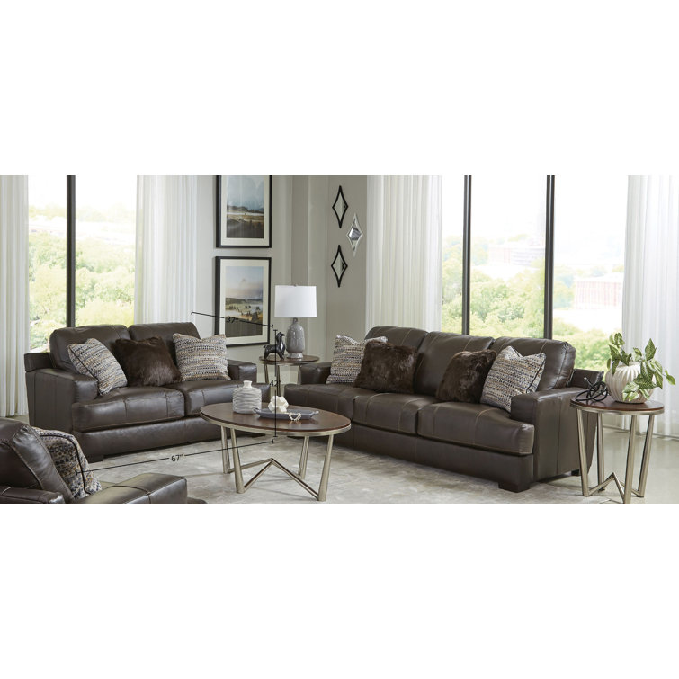 Hokku Designs Collmar 2 - Piece Leather Living Room Set | Wayfair