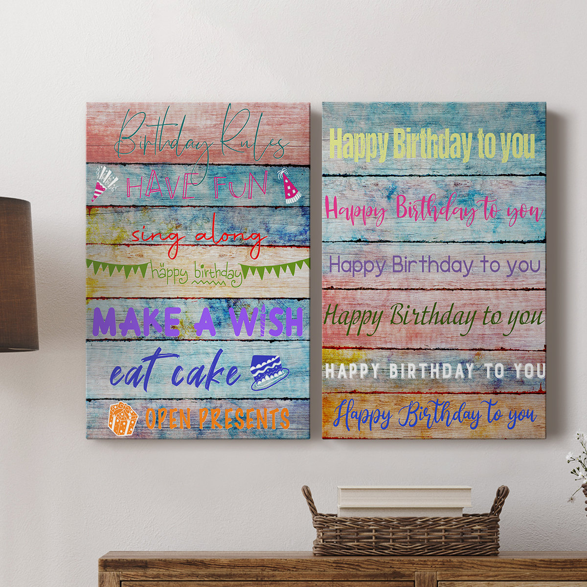 Winston Porter Birthday Rules-Premium Gallery Wrapped Canvas -Ready to ...
