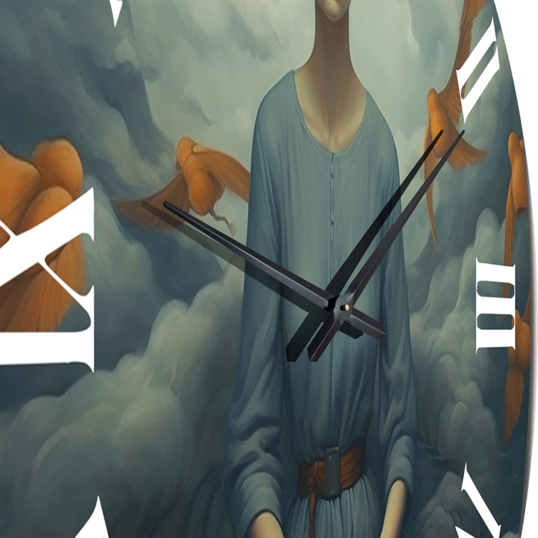 DesignArt Mindfulness Gracious Woman Meditation I Metal Wall Clock ...