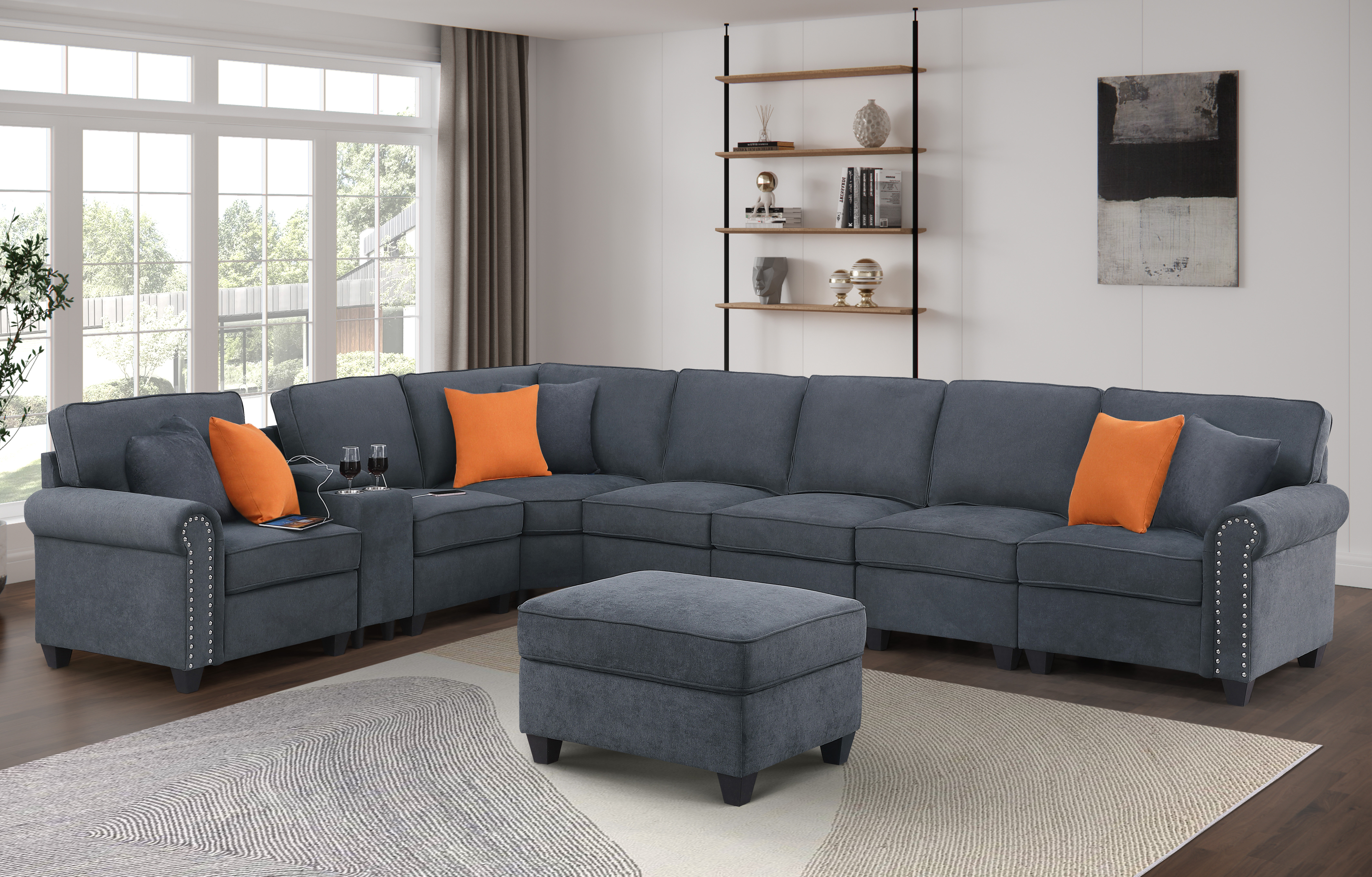 Latitude Run® Nyellie Upholstered Sectional & Reviews | Wayfair