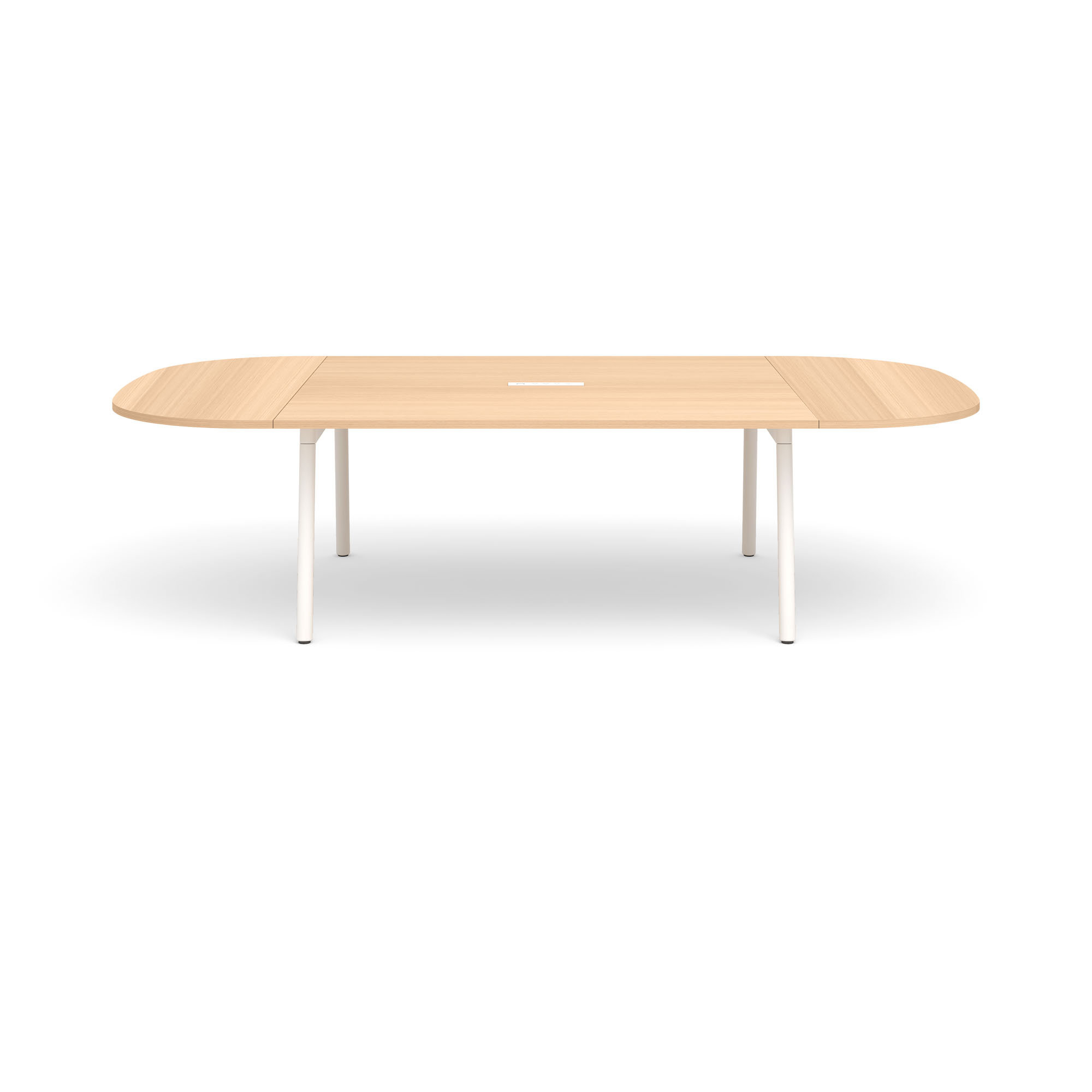 Poppin Series A Scale Conference Table, 114X60", Nat Oak + White | Wayfair
