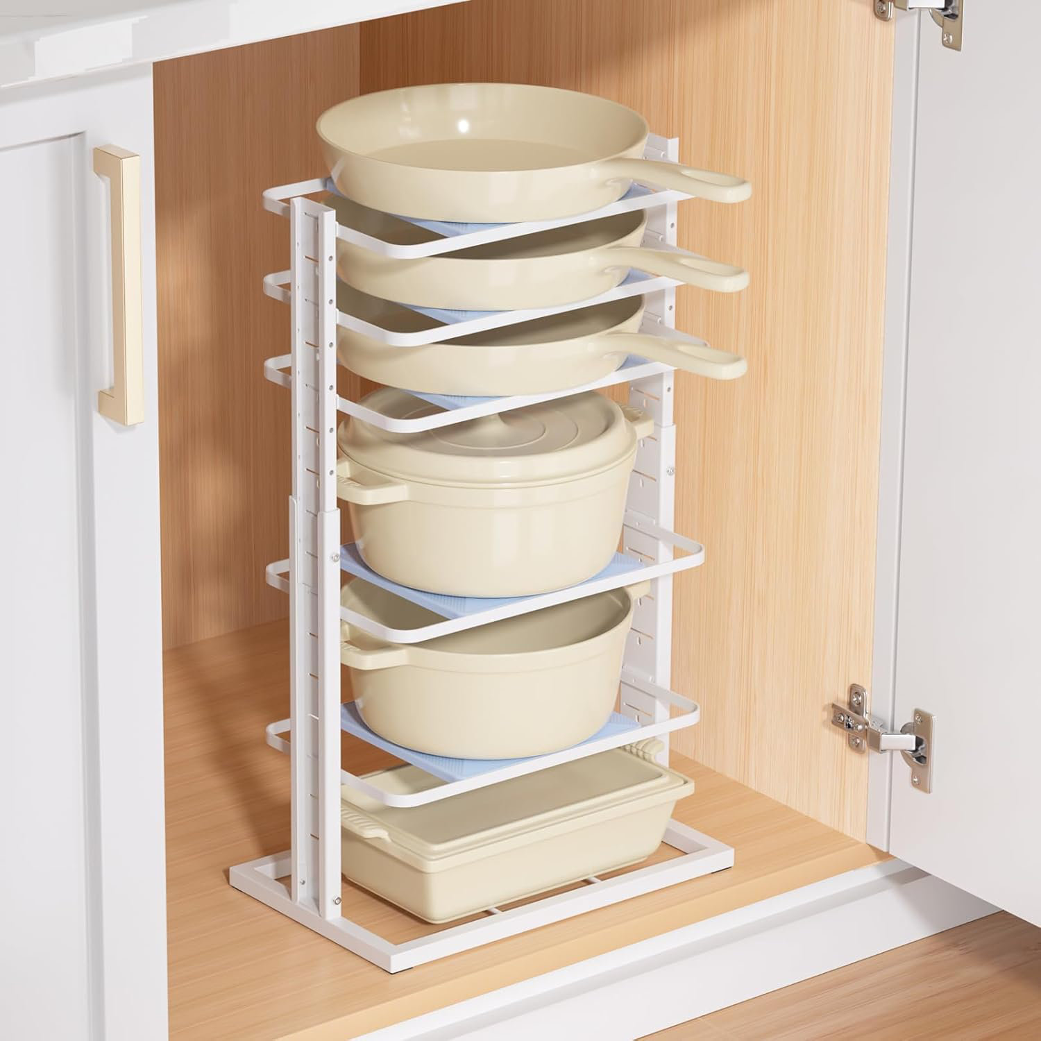 Mint Pantry® Pots And Pans Organizer For Under Cabinet,6-Tier Heavy ...