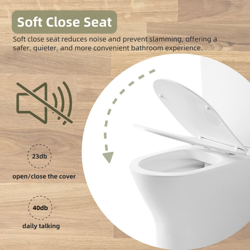MaceratingFlo 18-Inch ADA Tall Rear Outlet Toilet, Elongated Bowl with ...
