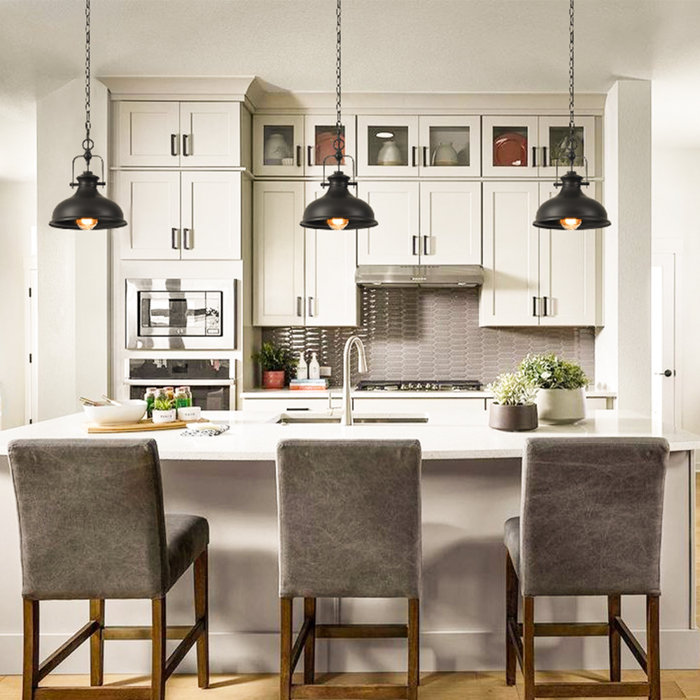 Williston Forge Waynetown 1 - Light Black Single Pendant & Reviews ...