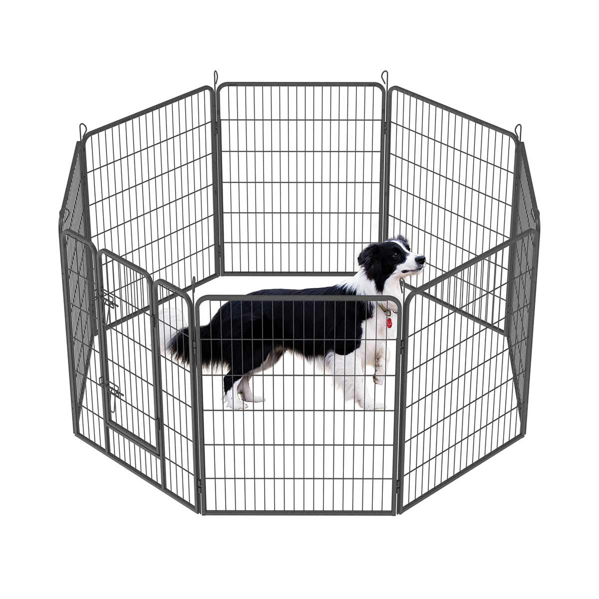 specool 40'' H 16 Panel Metal Exercise Pen With Pet Door | Wayfair