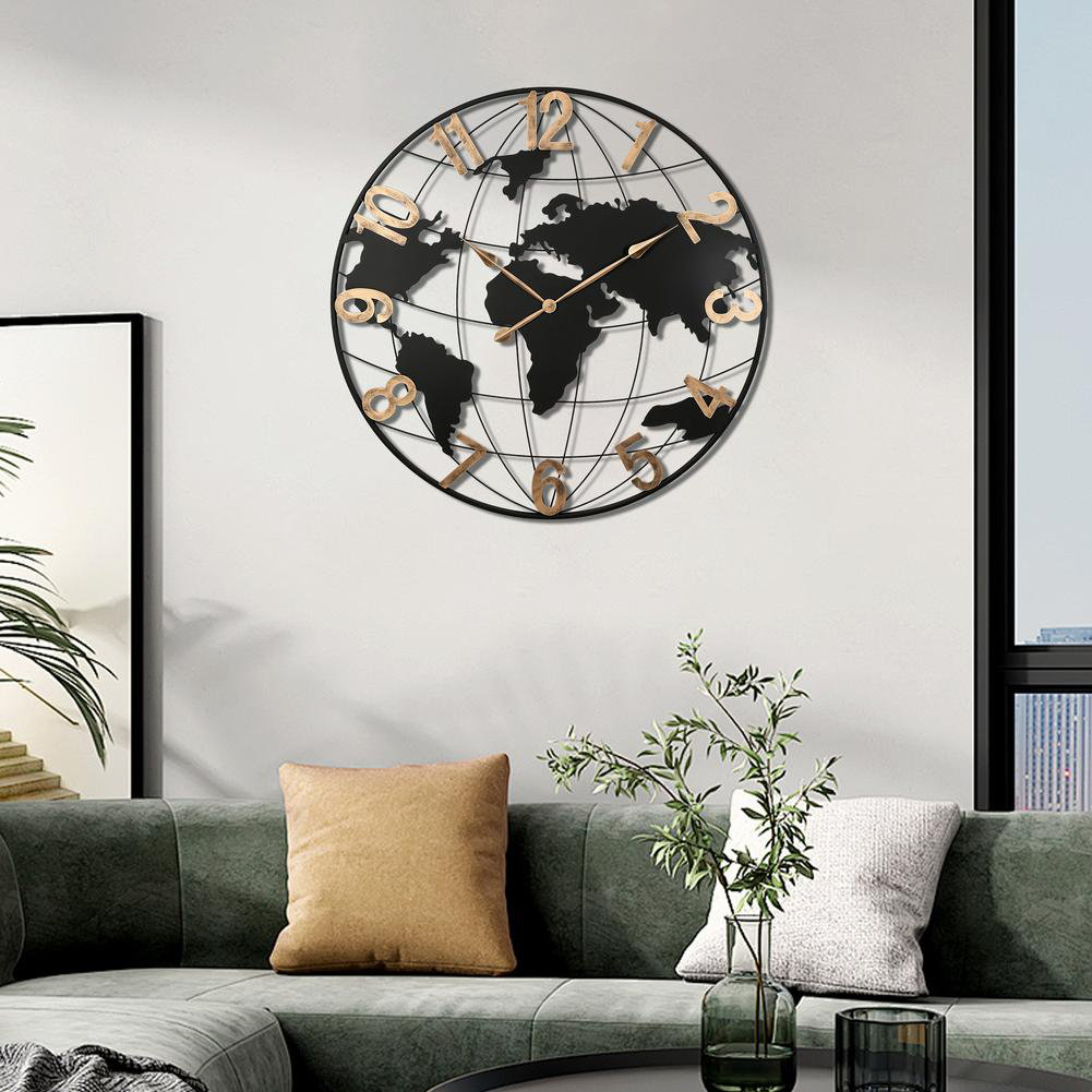 17 Stories Modern Silent World Map Wall Clock - Wayfair Canada