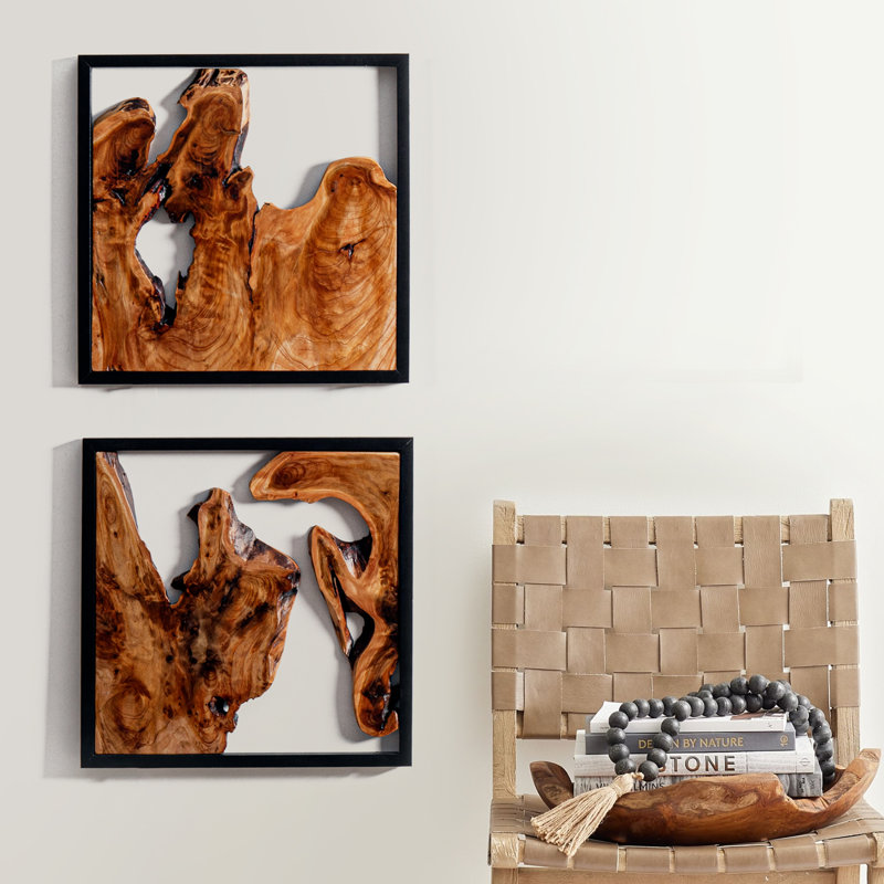 Millwood Pines 2 Pieces Rustic Cedar Wood Wall Decor & Reviews | Wayfair