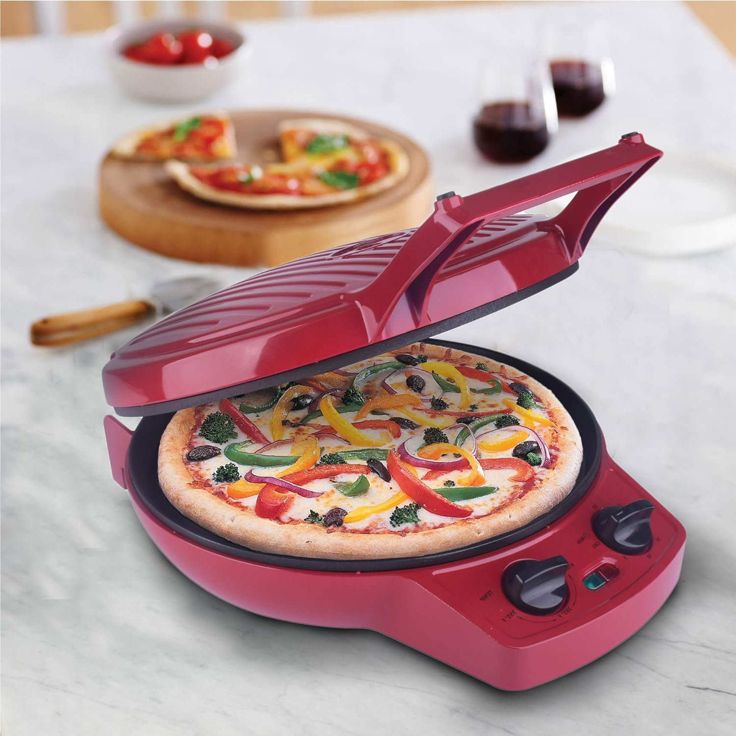 INKEDZ Courant Pizza Maker, 12 Inch Pizza Cooker and Calzone Maker ...