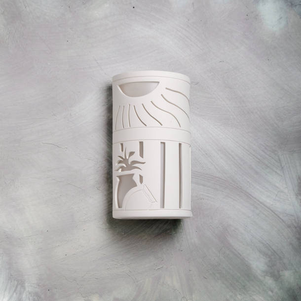 Foundry Select Ninamarie Ceramic Outdoor Wall Light, LED Bulb Included ...