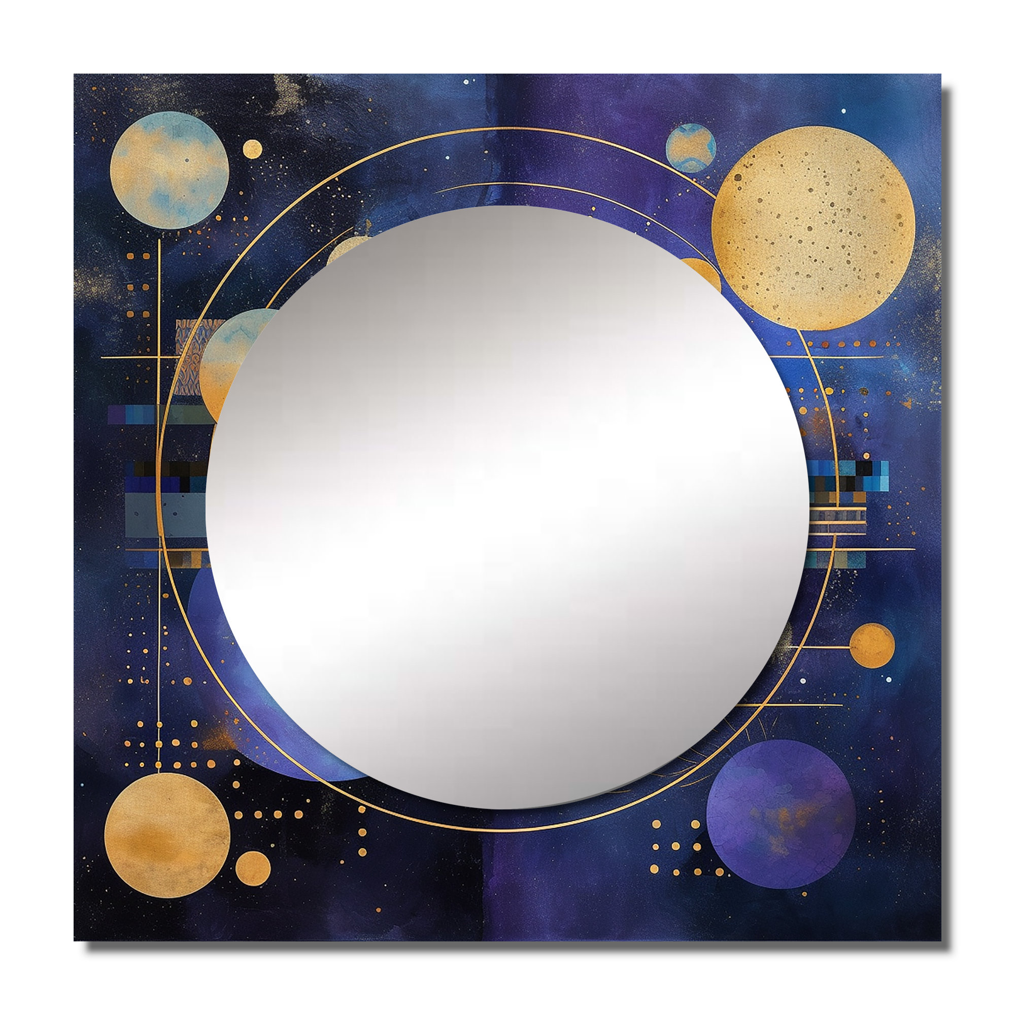 East Urban Home Aurika - Purple Yellow Galactic Universe Comets Square ...