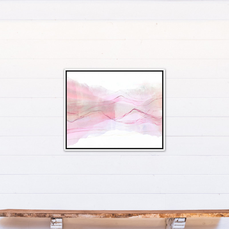 Wrought Studio™ Soothing Pink - Floater Frame Print on Canvas | Wayfair