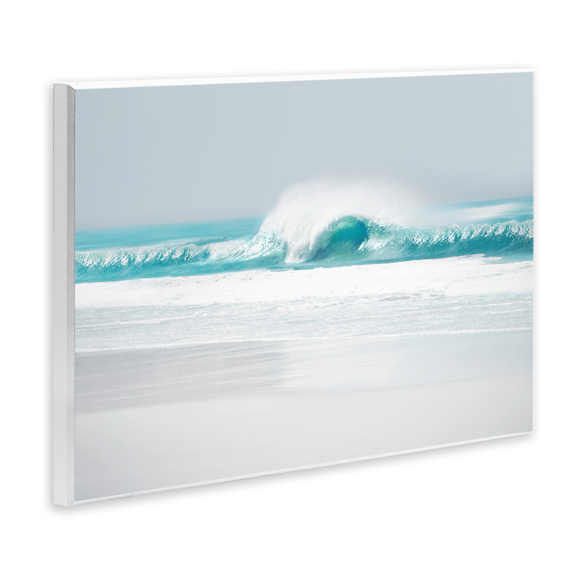 Highland Dunes Rolling Aqua Waves Wall Plaque Art by Maggie Olsen | Wayfair