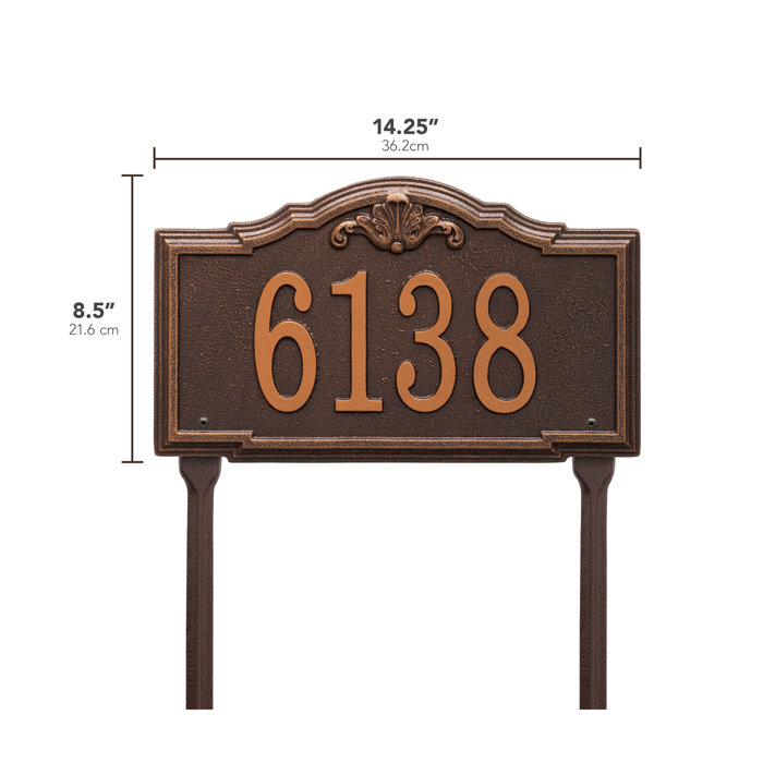 Whitehall Products Gatewood Personalized Standard 1-Line Lawn Address ...