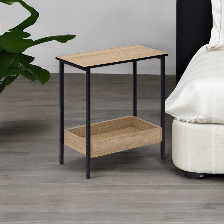 Borough Wharf Adaleine 2 Tier Side Table with Storage Shelves End Table ...