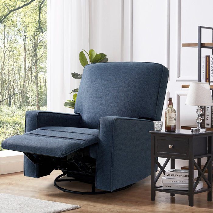 Latitude Run® Farnon Upholstered Rocking and Swivel Recliner & Reviews ...