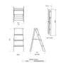 Putnam Rolling Ladder Co 36" Folding 3 Step Wood Step Stool With 250 Lb ...