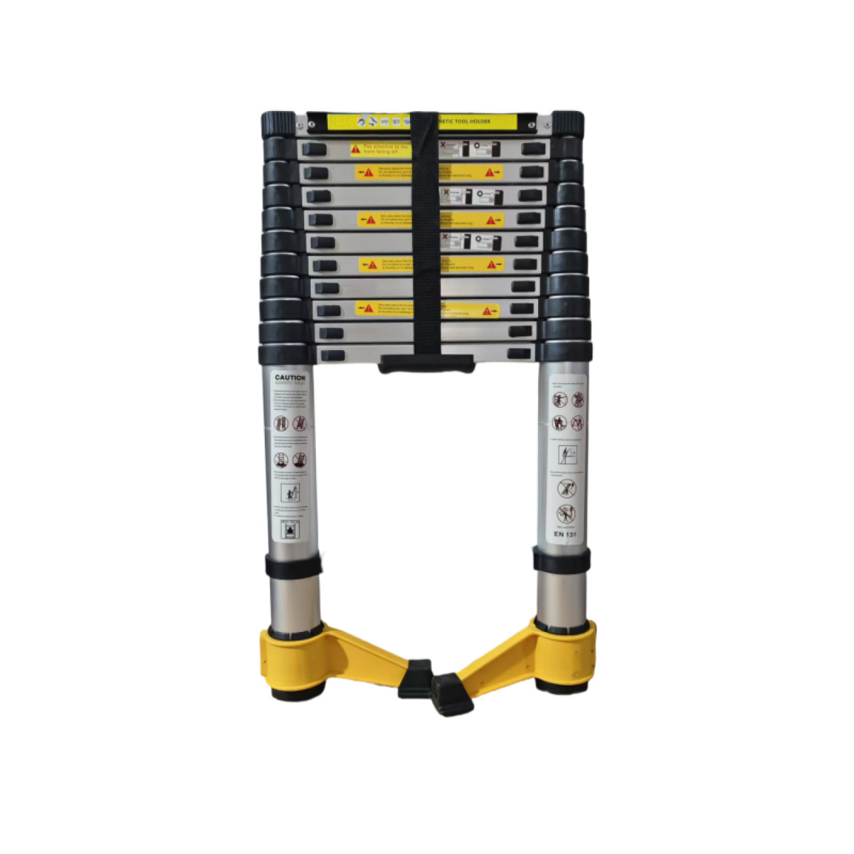 Ivy Bronx 11.5 FT Aluminum Telescopic Ladder, Equipped With 360 ...