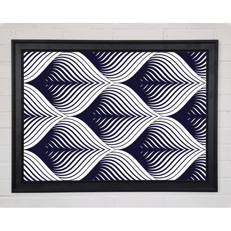 Ebern Designs Staggered Leaf Shapes - Single Picture Frame Art Prints ...