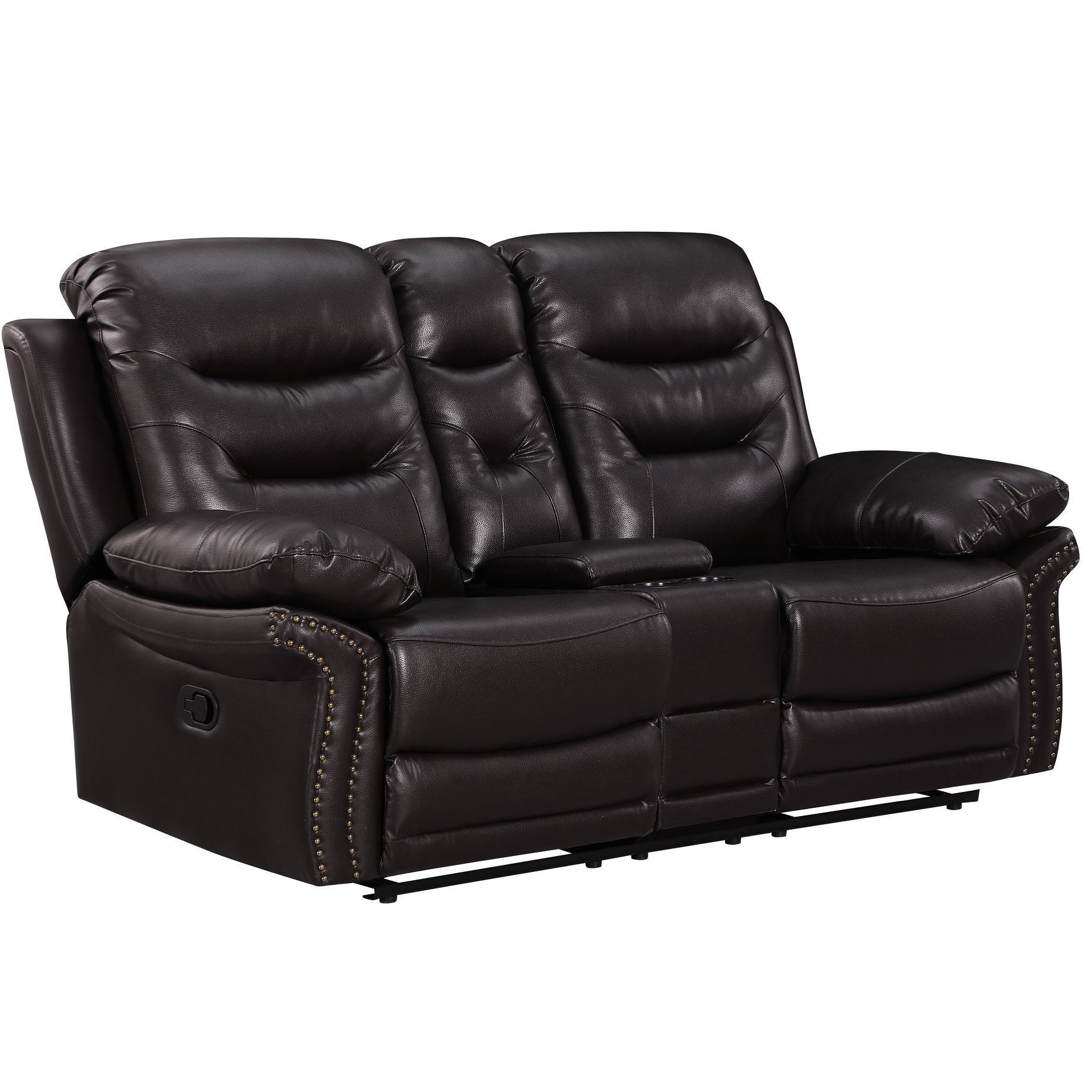 Hokku Designs Brown Leather With Sinuous Spring Construction - Lumbar ...