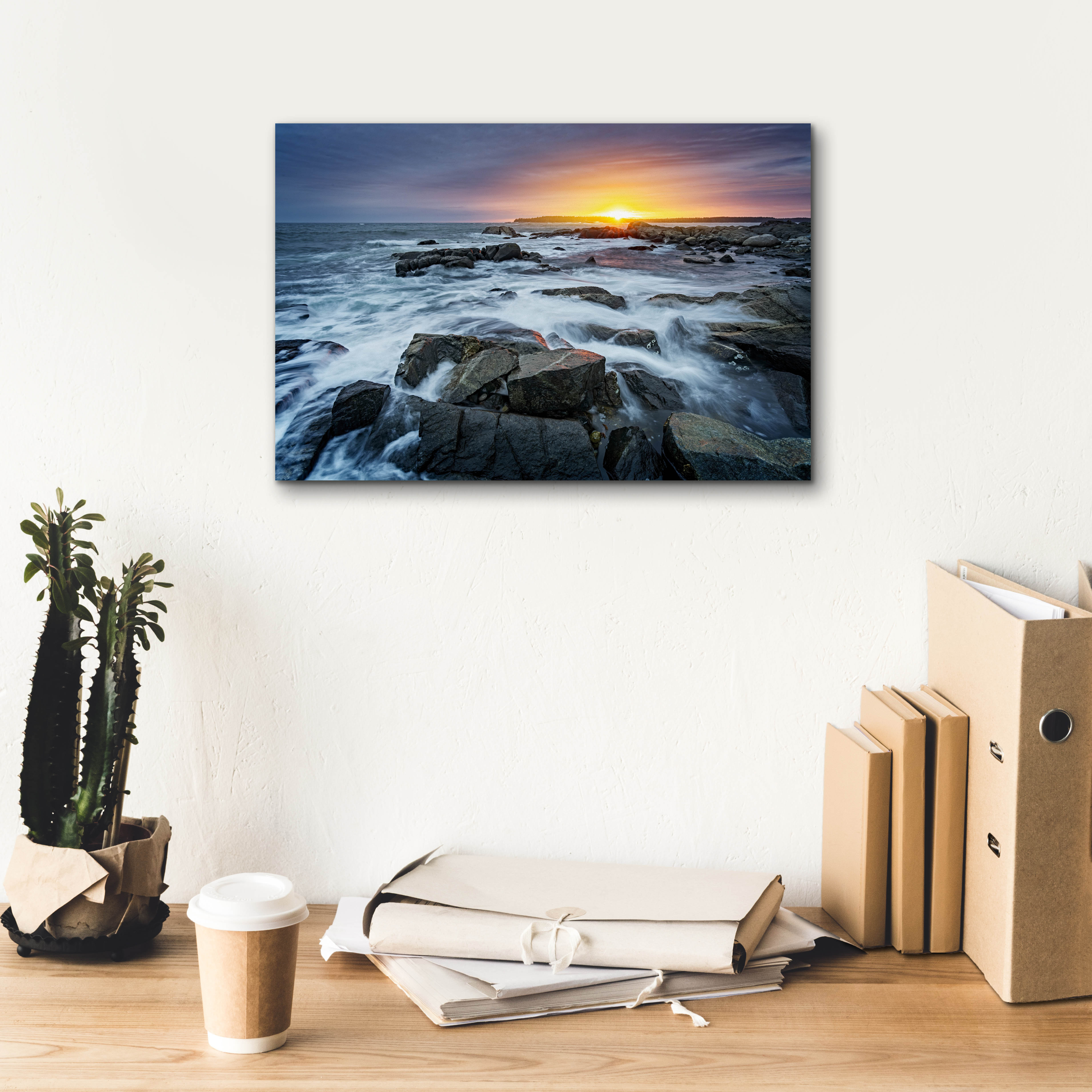 Epic Graffiti 'Sunset On Vinalhaven' by Rick Berk Canvas Wall Art | Wayfair
