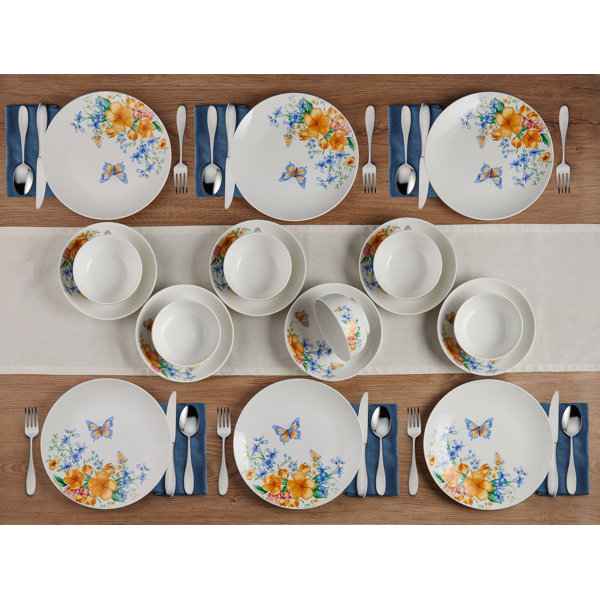 Studio Nova Anna 18-Piece Porcelain Dinnerware Set, Service for 6 ...