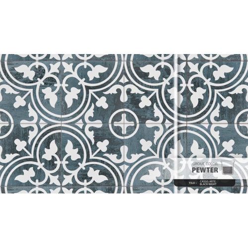 Merola Tile Cassis Arte 10" x 10" Porcelain Patterned Wall & Floor Tile ...