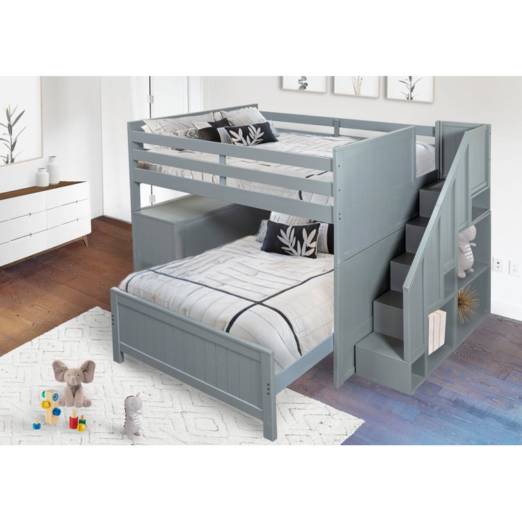 Caramia Furniture Blytheville Kids Full Over Full Storage Bunk Bed ...