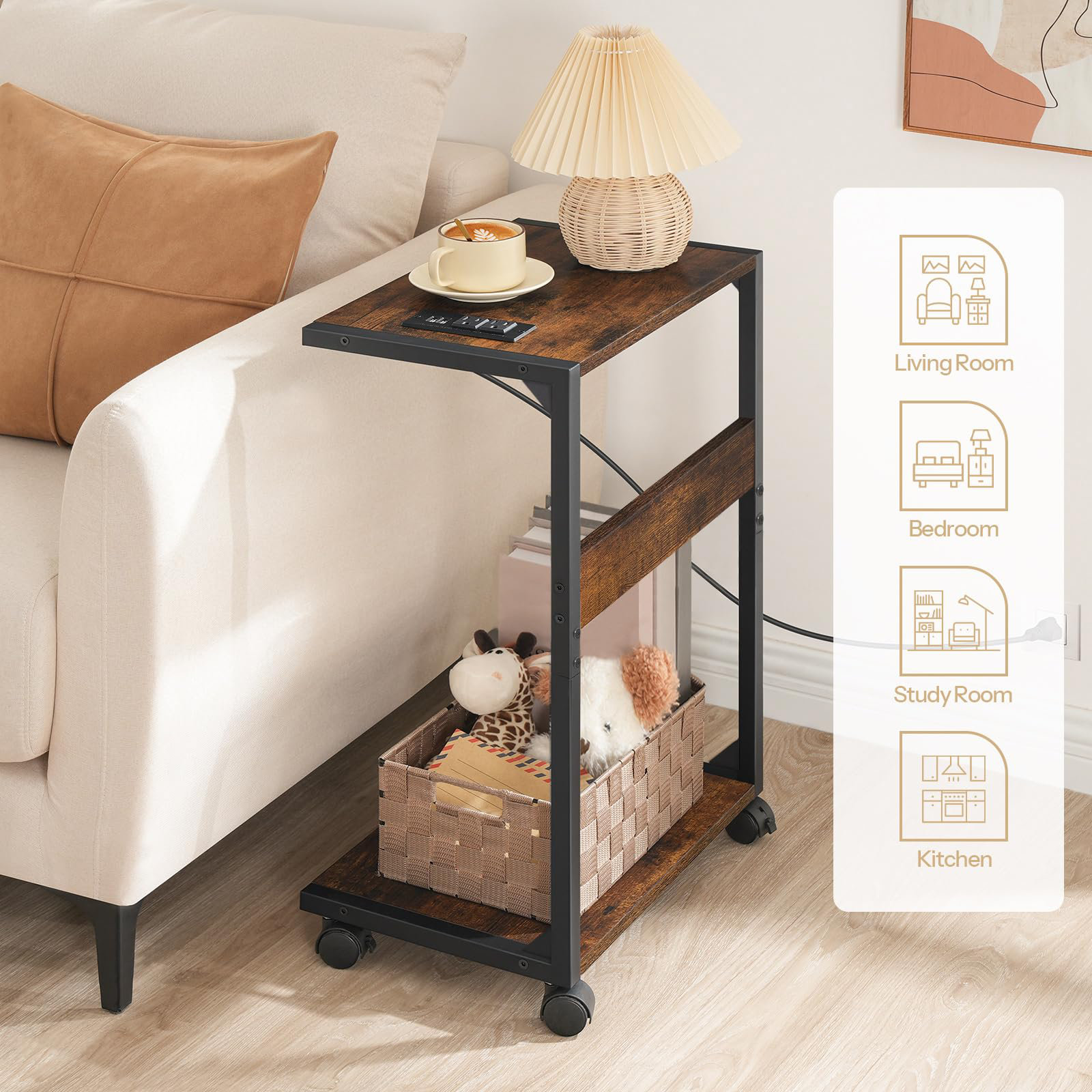 COAHAHA 2-Tier Computer Tower Stand - Mobile, Stylish & Versatile For ...