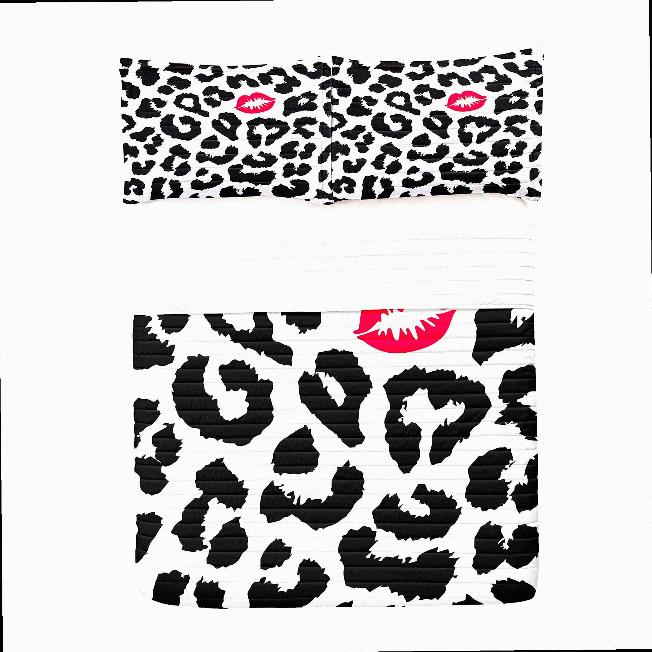 Leopard Print Bedspread Black White Leopard Print King Bedspread Set ...