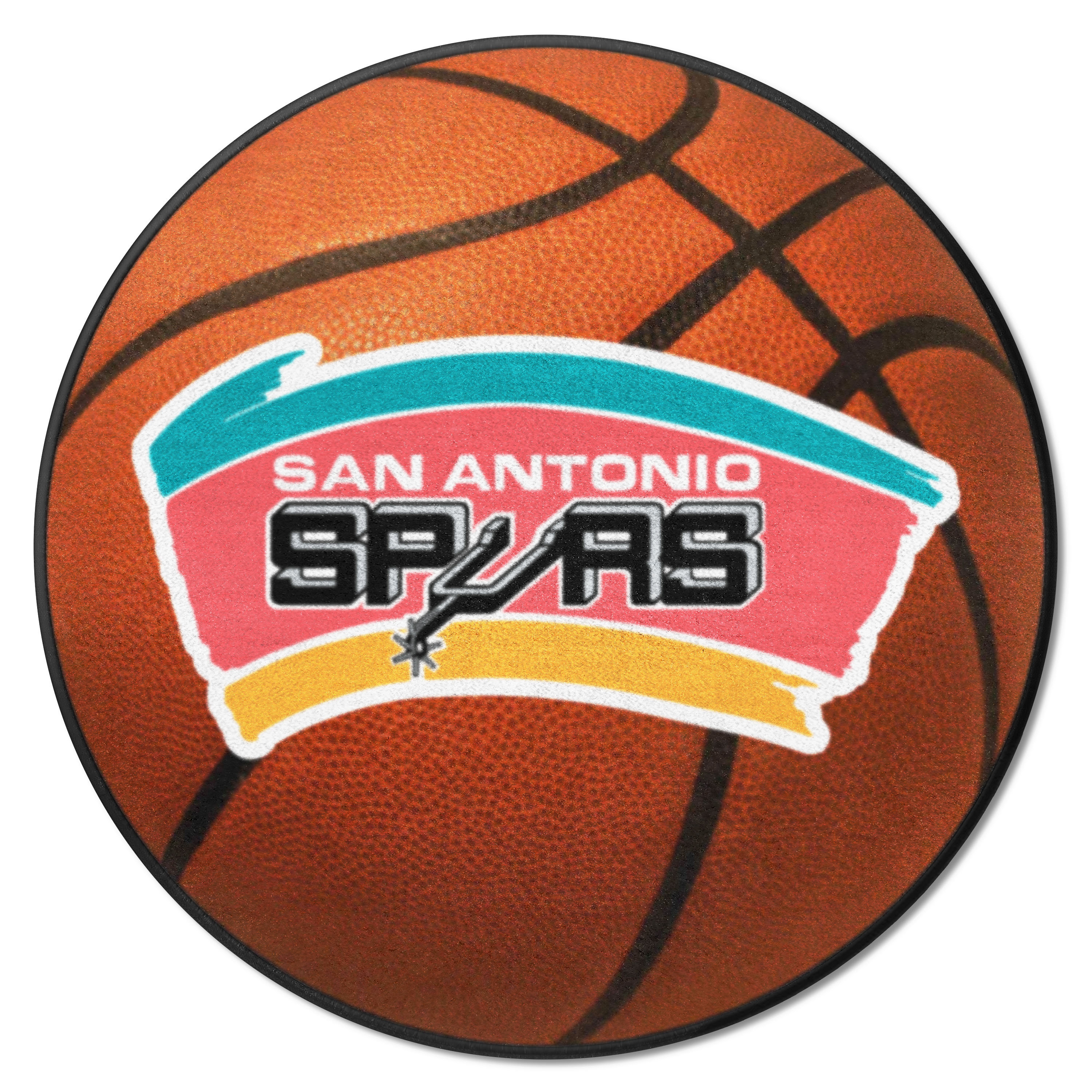 FANMATS San Antonio Spurs_NBA Retro San Antonio Spurs Basketball Rug ...