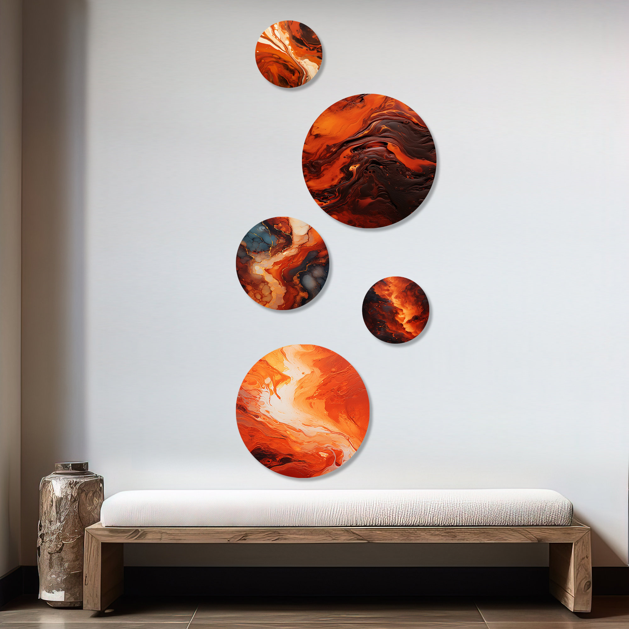 Ivy Bronx Molten Muse Fiery Flame - Abstract Liquid Ink Abstract Liquid ...