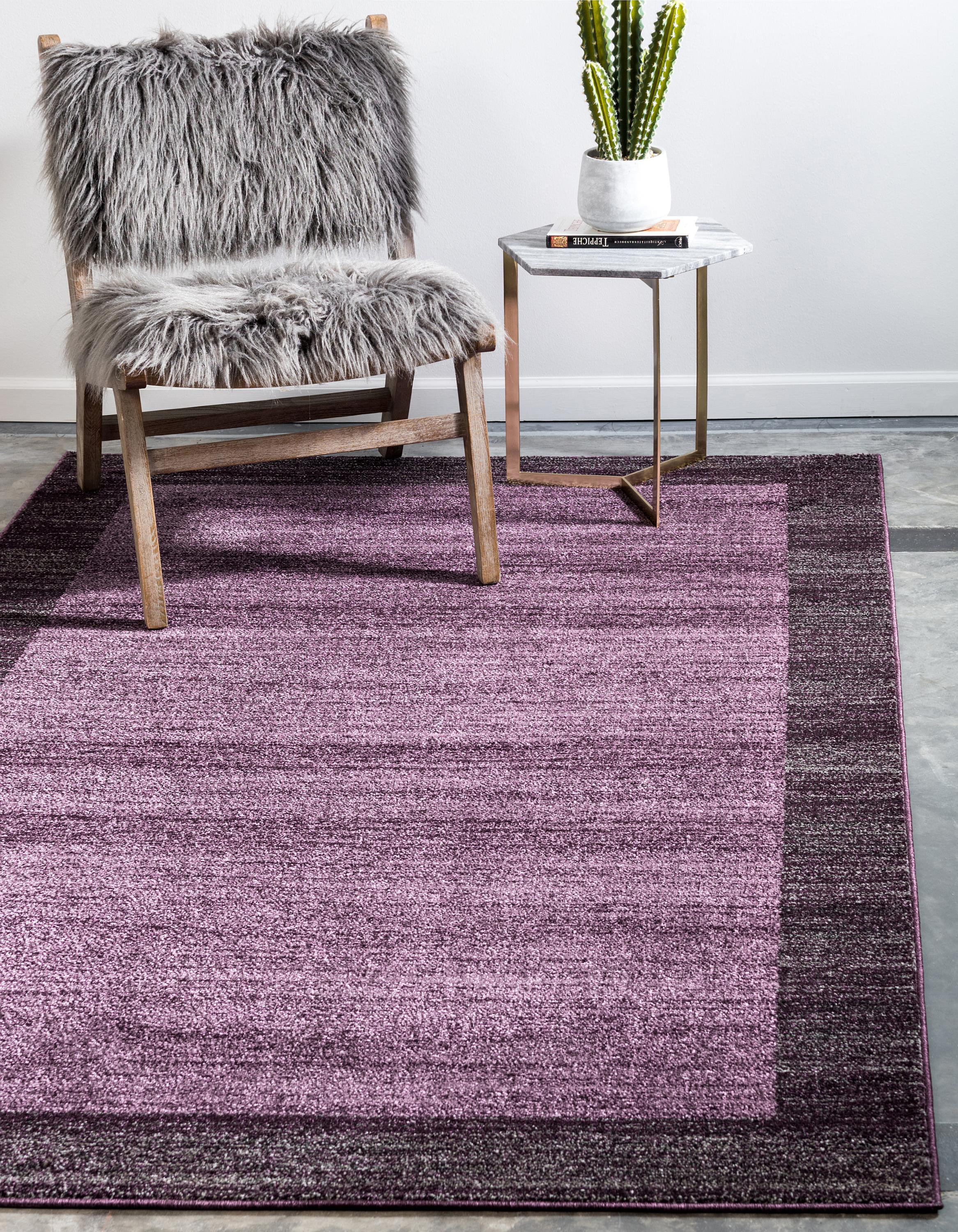 Wade Logan® Hermina Performance Violet Rug & Reviews | Wayfair