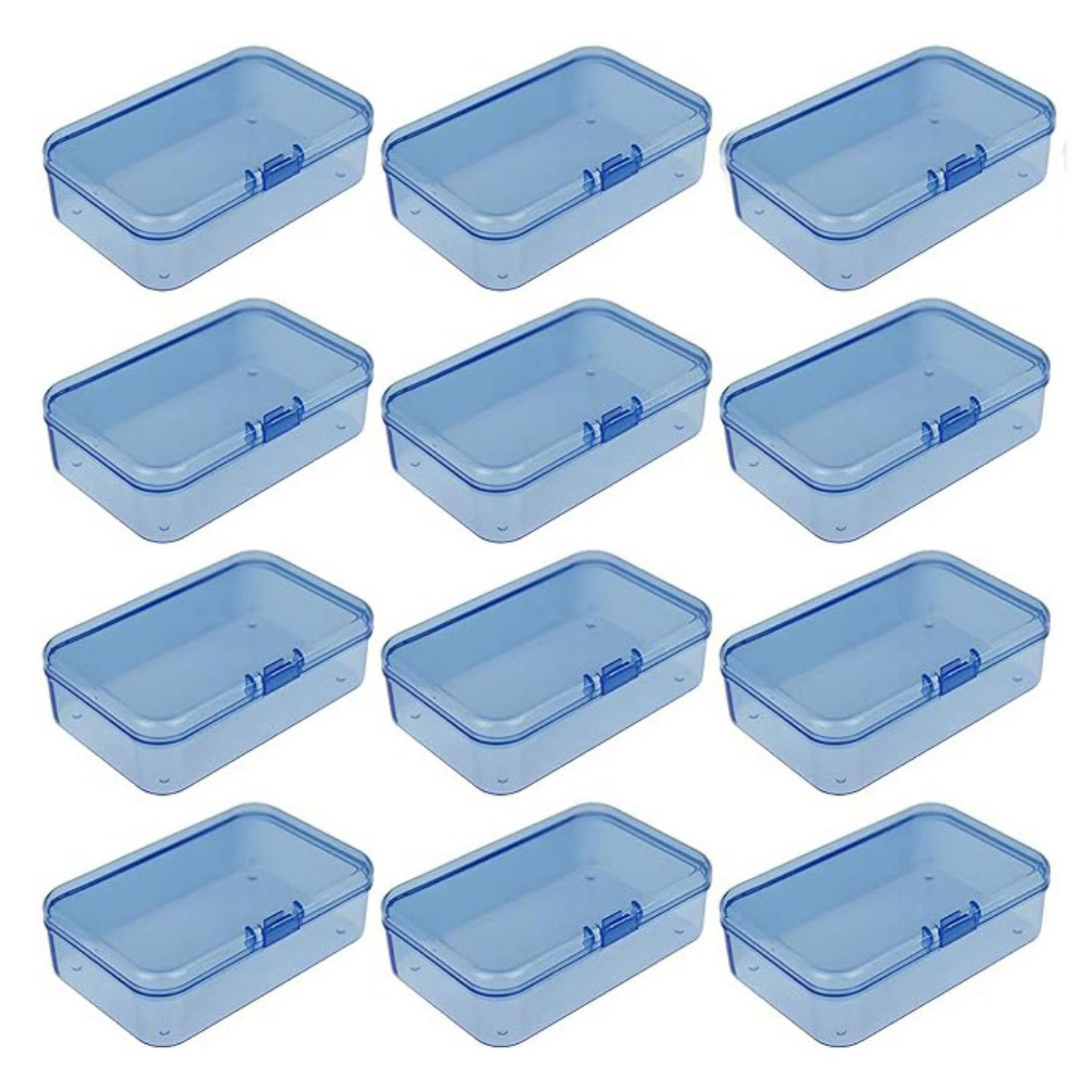 Rebrilliant 12 Pieces Rectangular Plastic Boxes Empty Storage Organizer ...