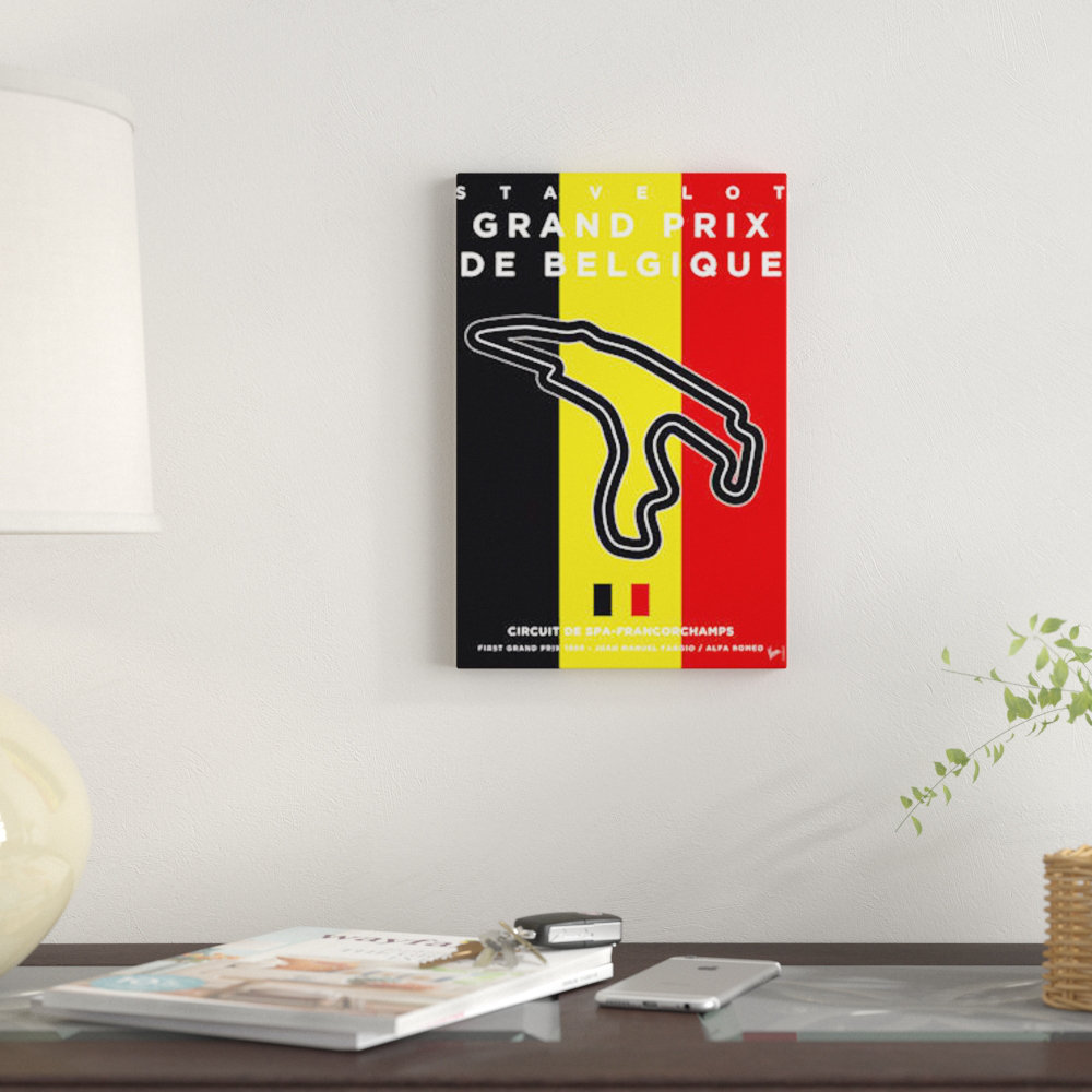 East Urban Home Minimal Movie 'F1 Francorchamps Race Track' Graphic Art ...