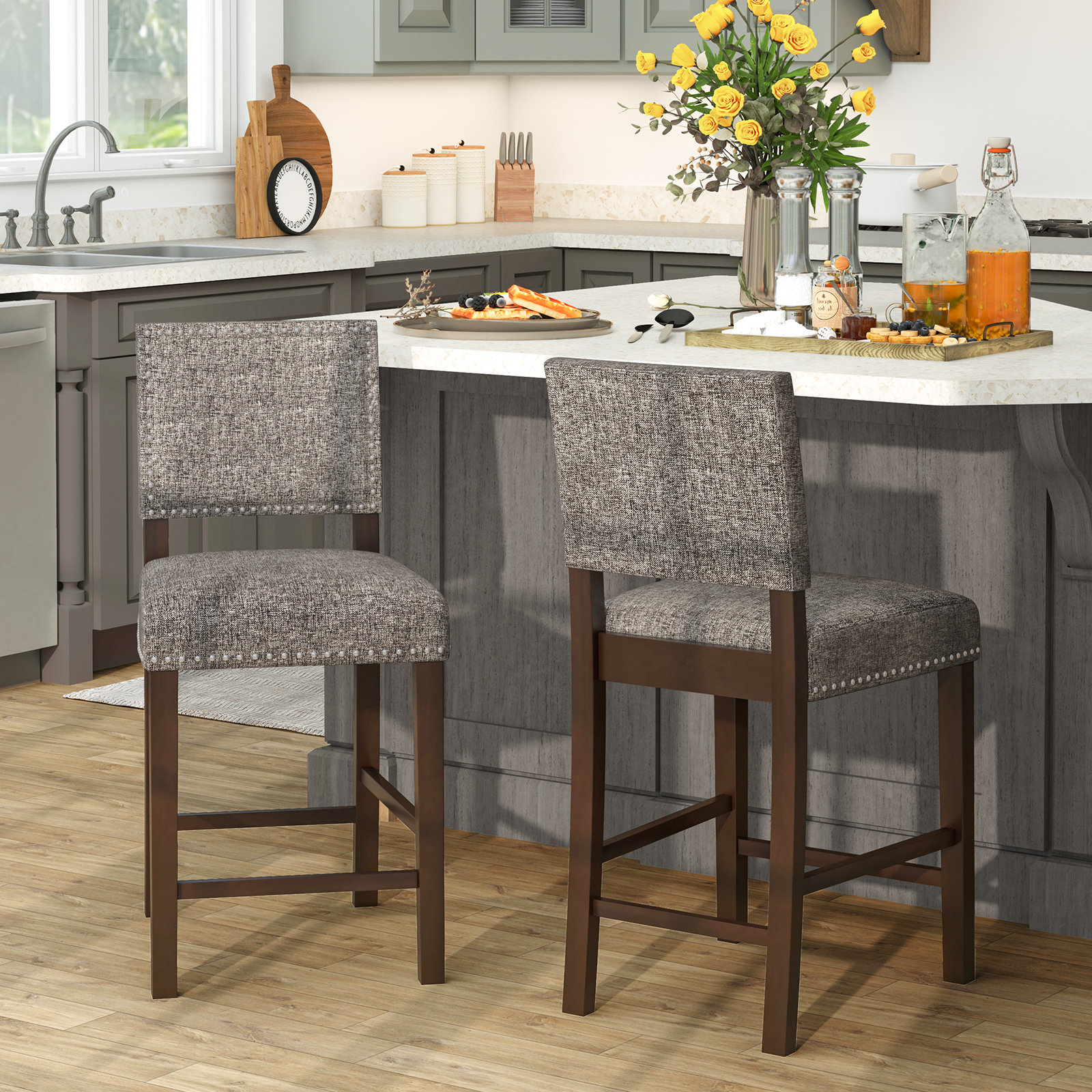 Winston Porter Radoslav Short & Bar Stool | Wayfair