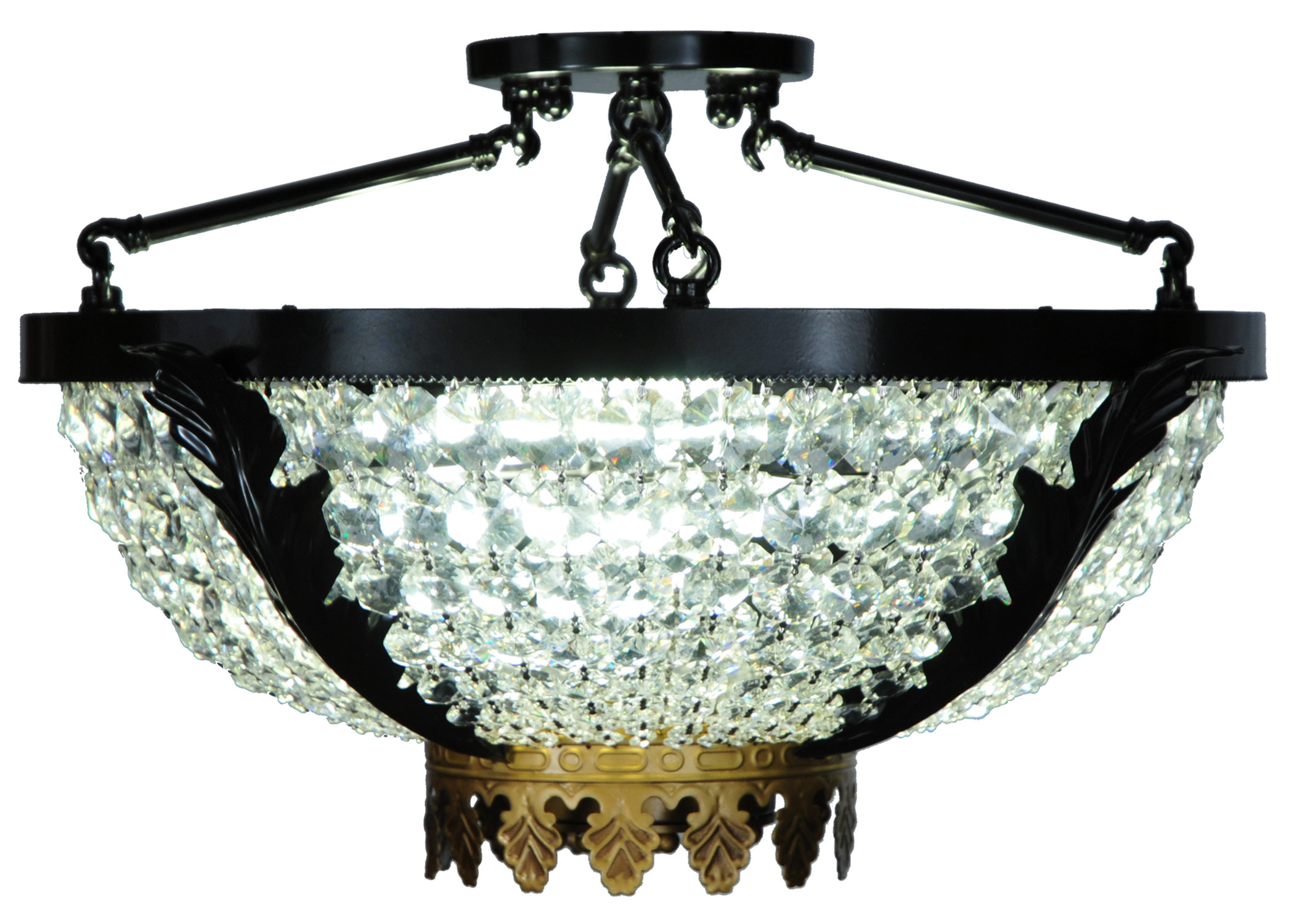 Meyda Lighting Chrisanne 3 - Light Unique/Statement Bowl Semi Flush ...