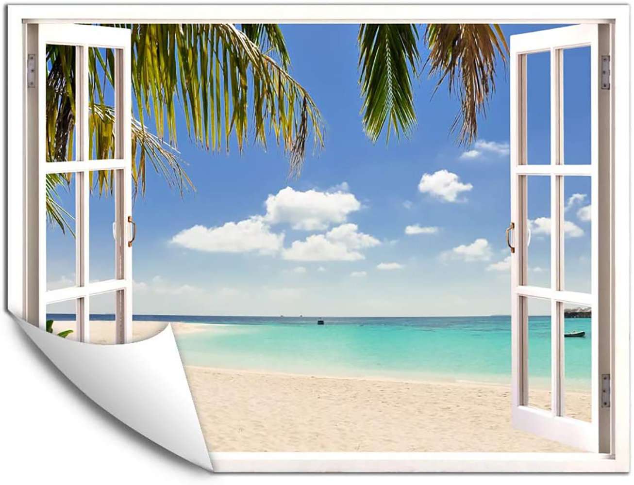 IDEA4WALL Wide Beach And Ocean Wall Mural | Wayfair