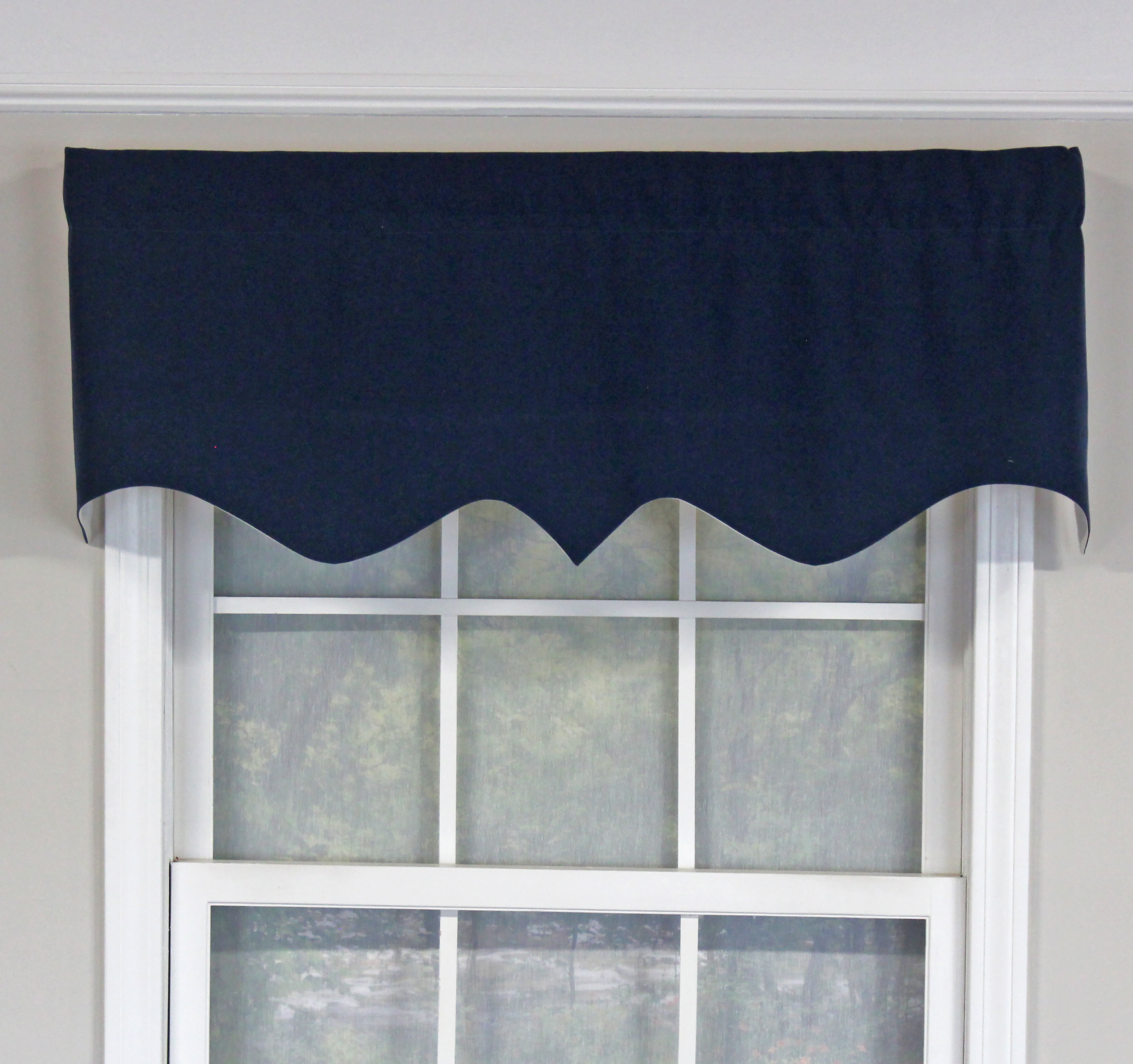 Red Barrel Studio® Classic Regal Valance Navy & Reviews | Wayfair